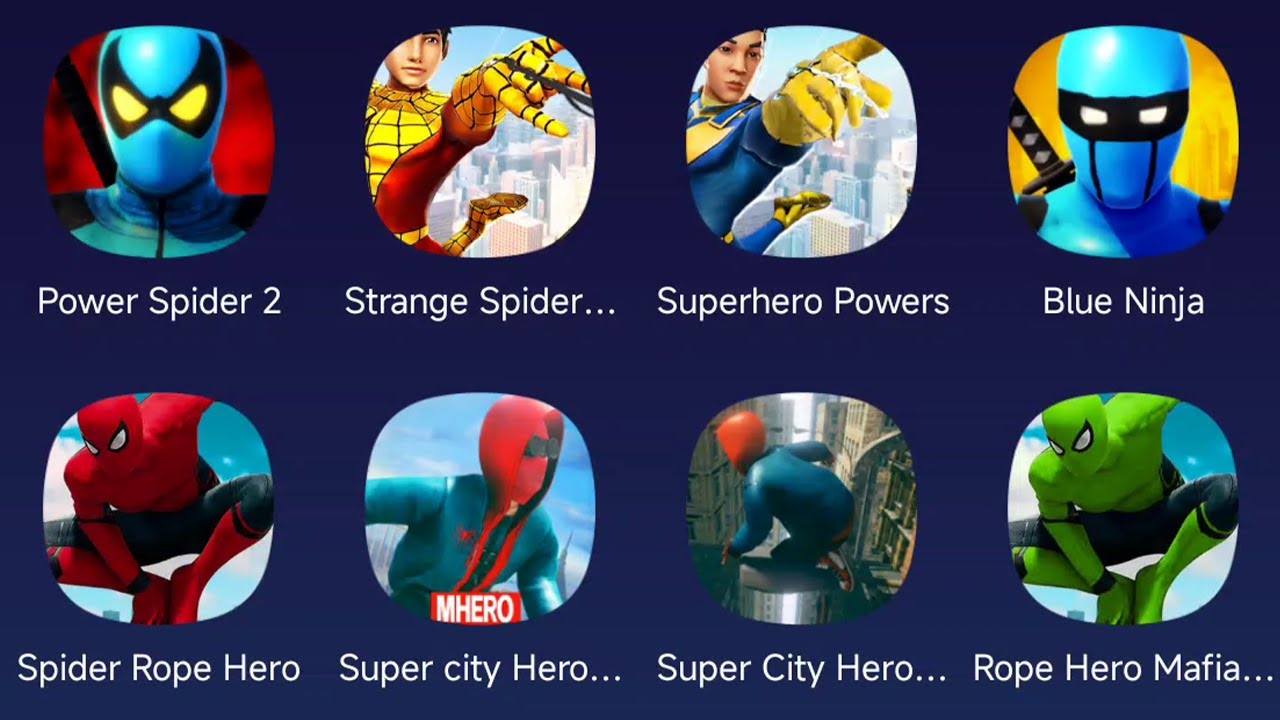 Power Spider 2,Strange Spider,Superhero Power,Blue Ninja,Spider Rope ...