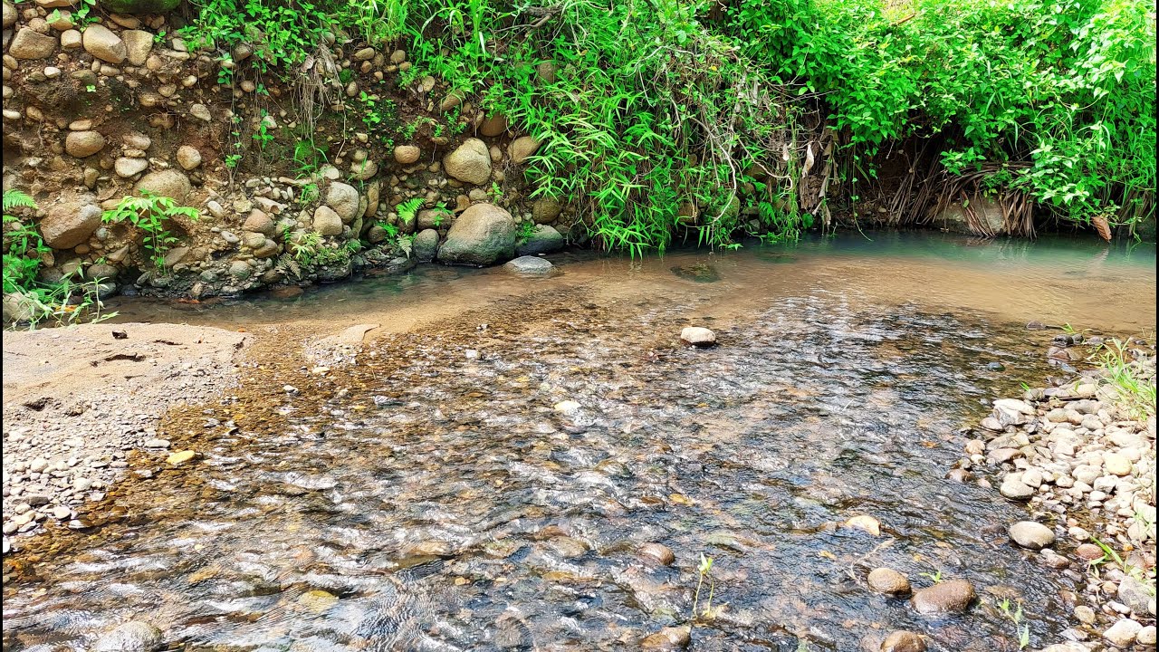 Calming blue mountain stream, Natural Water Sound for Sleep and ...