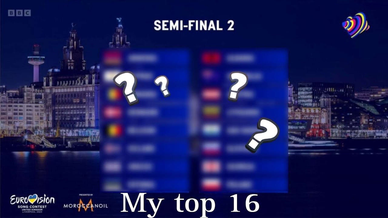 Eurovision 2023 My Top 16 Semi Final 2 - YouTube