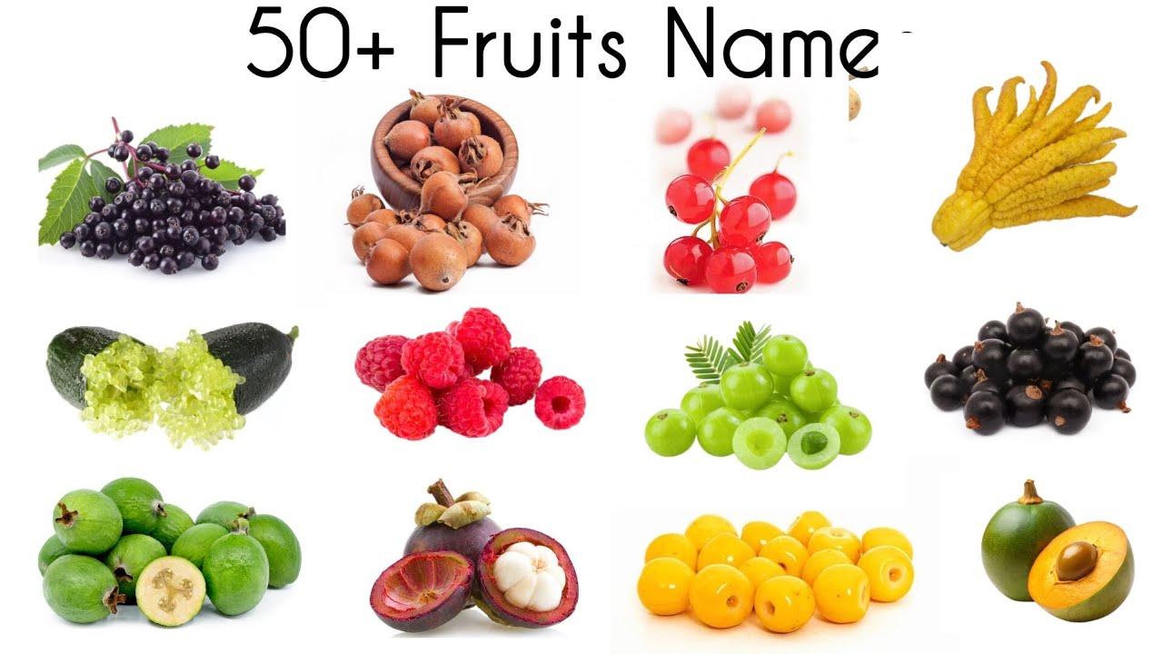 50+ Fruits Name / Learn Alphabatical Fruits Name / Fruits Vocabulary ...