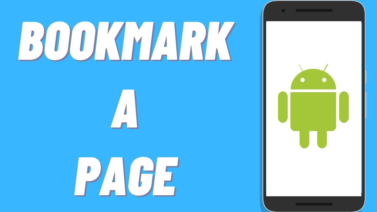 How To Bookmark A Page On Android - YouTube