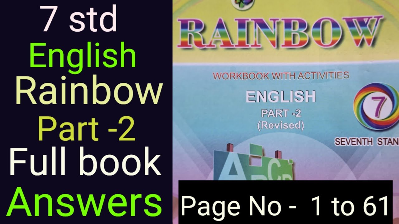 7 std English Rainbow Part -2 Full book answers @englisheasy8320 - YouTube