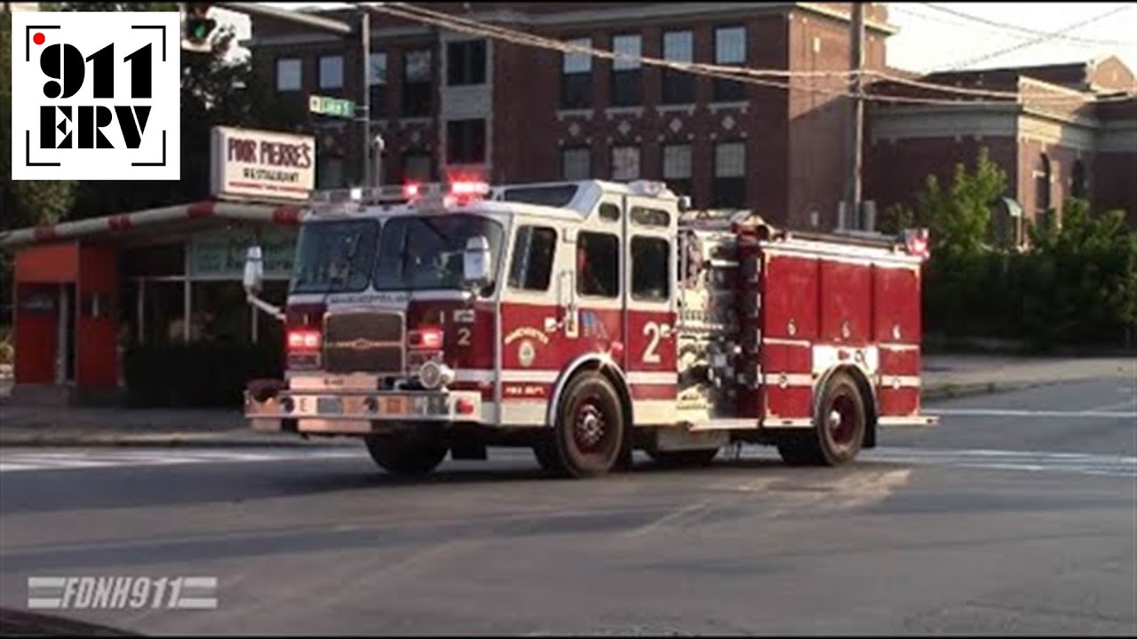 Manchester Fire Engine 2 Responding in Nashua - YouTube