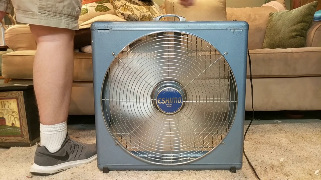Vintage Eskimo 20" box fan model 2020 - YouTube