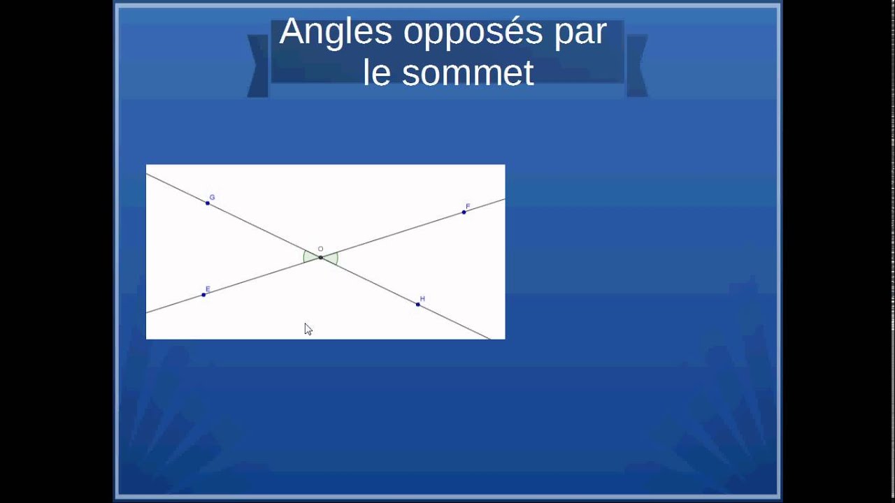 Angles adjacents et opposés par le sommet - YouTube
