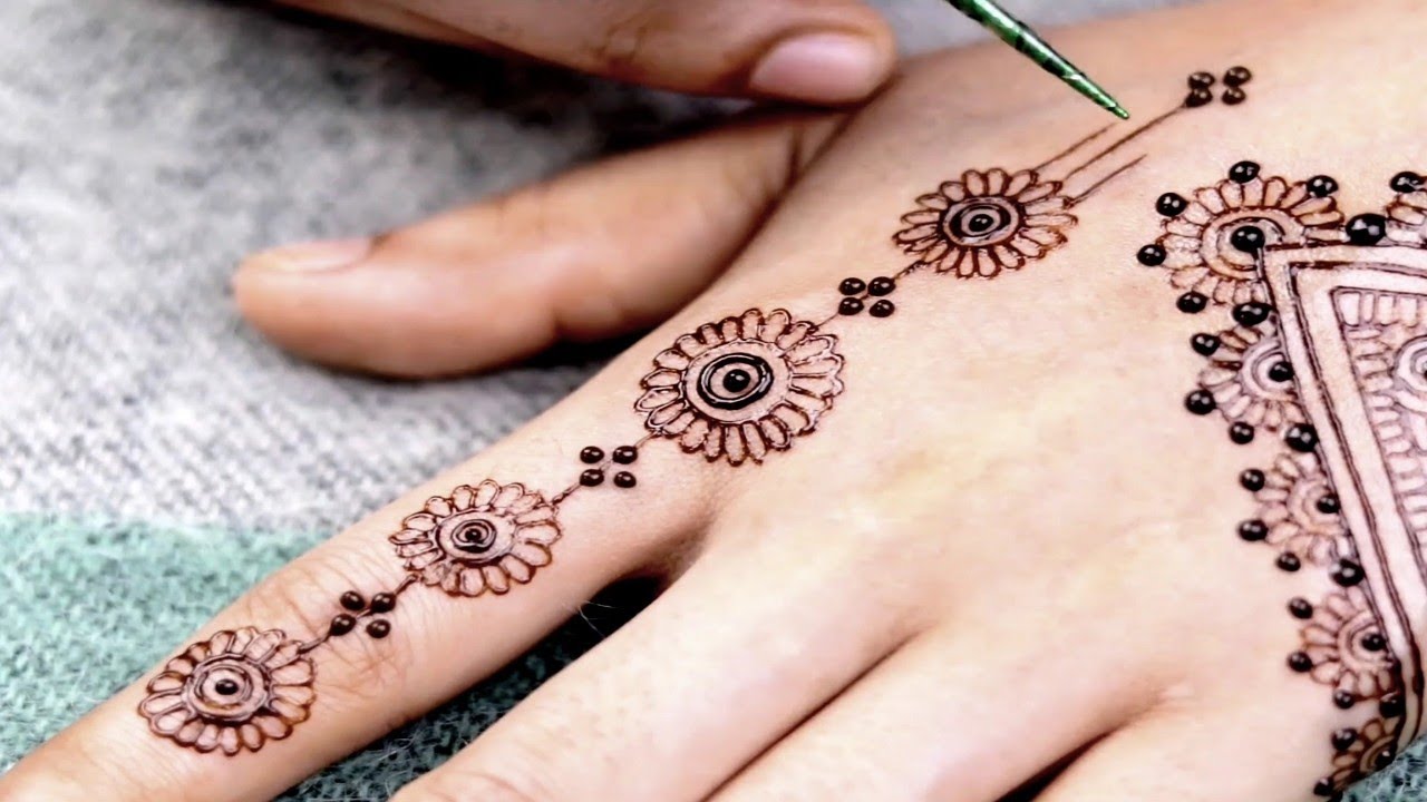 Simple mehidi design | Butiful mehidi design | stilts mehidi design |💔💔 ...