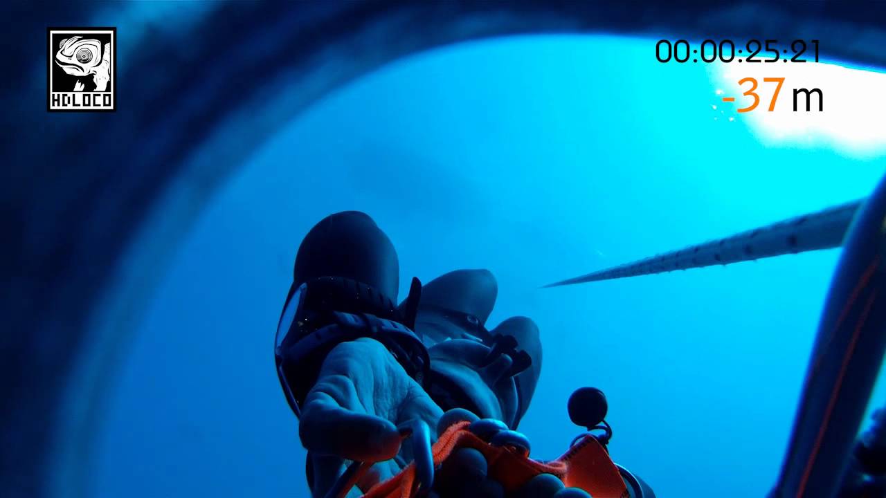 Gopro -100 meter deep alon rivkind Free dive israeli record - YouTube