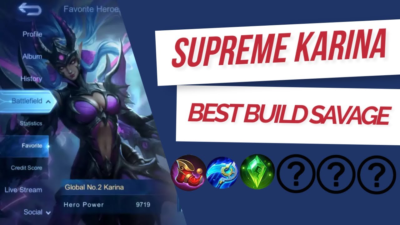 Supreme Karina!! Top Global Karina Savage Build by SEA HALBERT ...