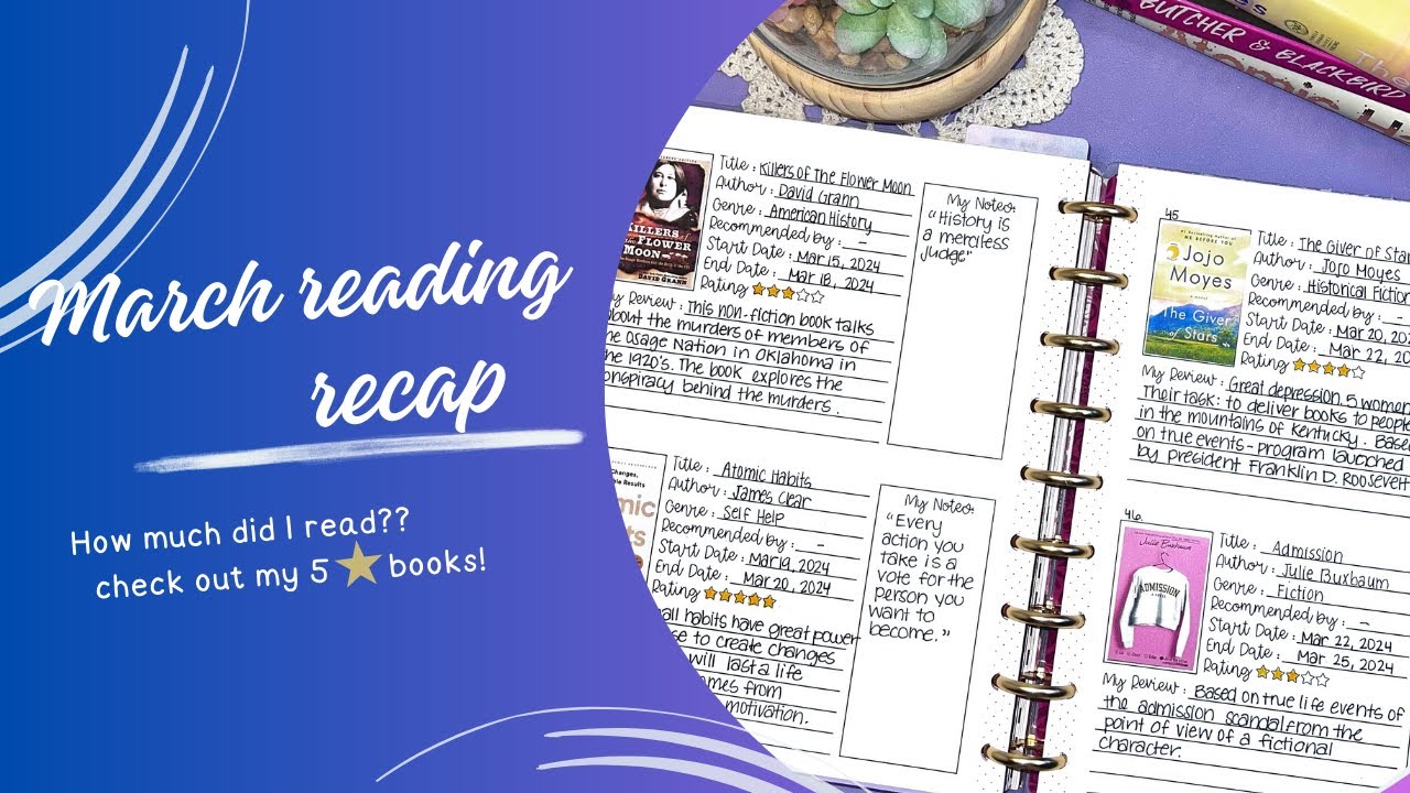 March Reading Recap! - What did I read? - YouTube