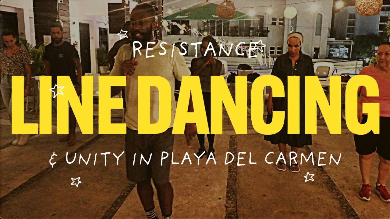 Where Those Fans At? Line Dancing in Playa del Carmen - YouTube