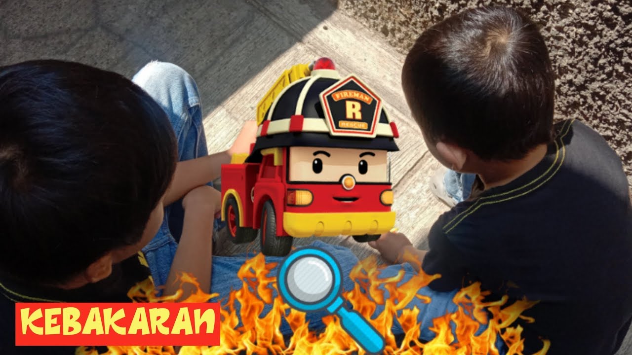 Loop Kaca Pembesar dan Mainan Roy Robocar Poli Fire Safety - YouTube