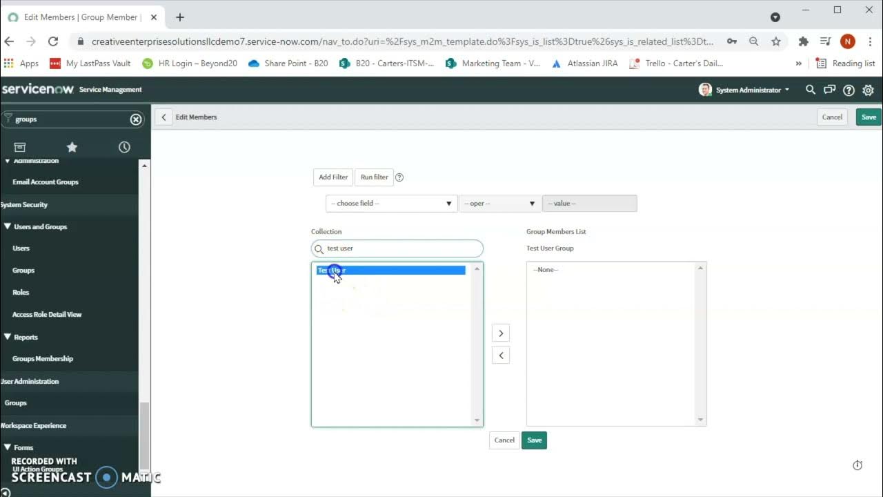 How to Assign a User to a Group in ServiceNow - YouTube