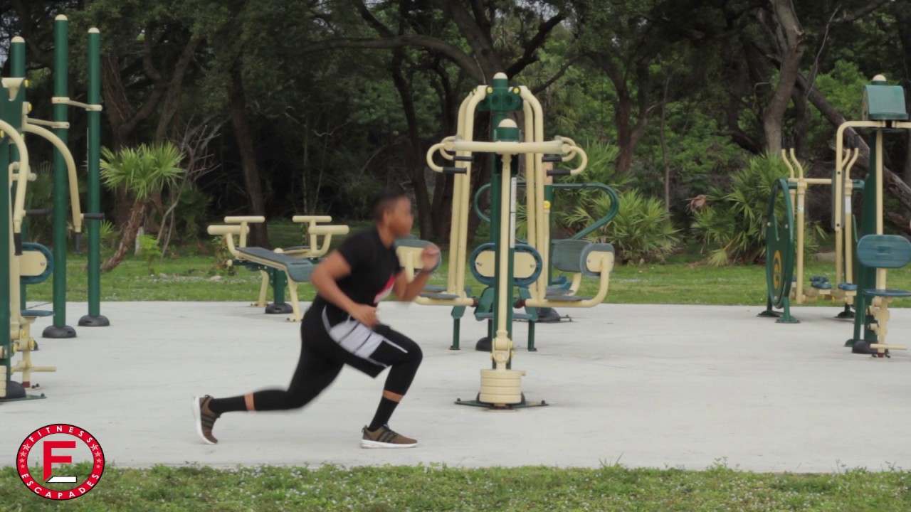 Lunge with toe tap - YouTube