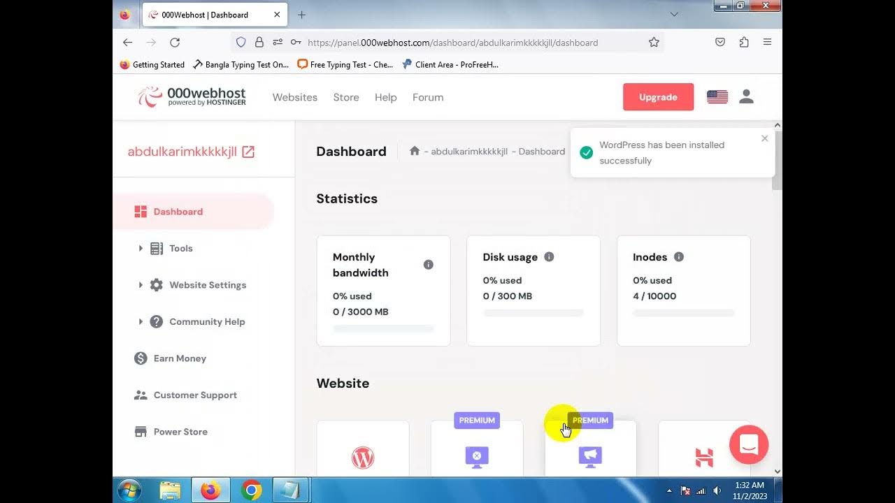 How to install wordpress in 000webhost - YouTube