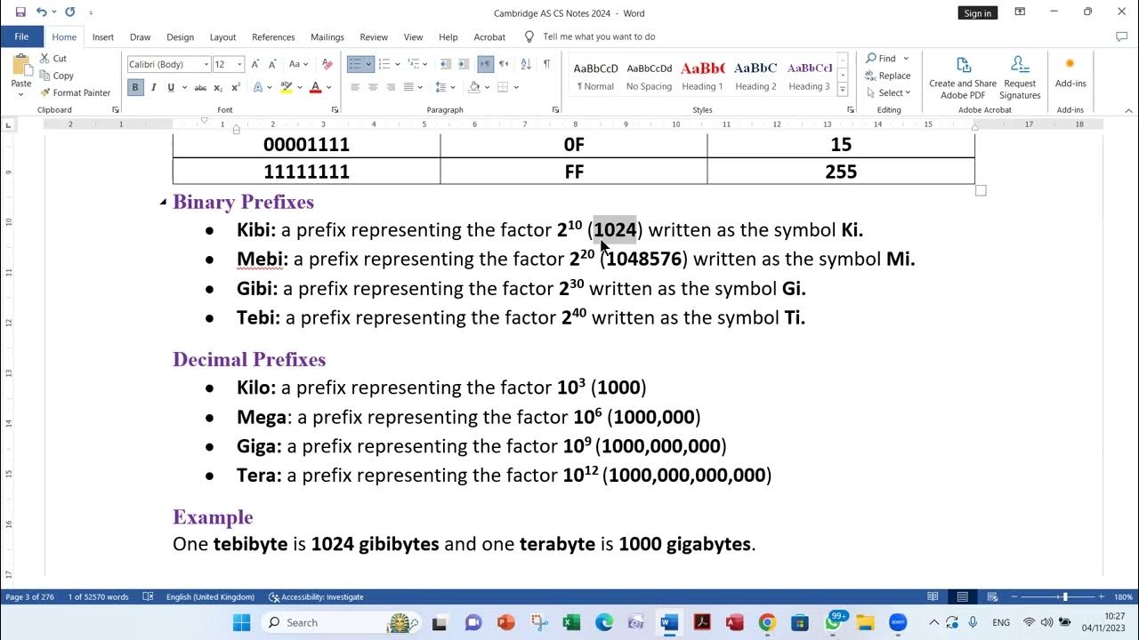 Cambridge AS Computer Science in English Chapter 1 Information Representation Part 1 - YouTube