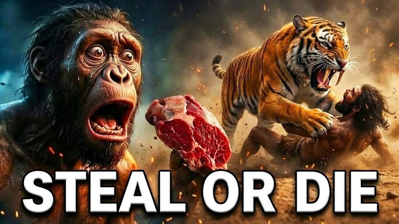 Stealing Food From A Sabertooth Tiger 2 Million Years Ago - YouTube