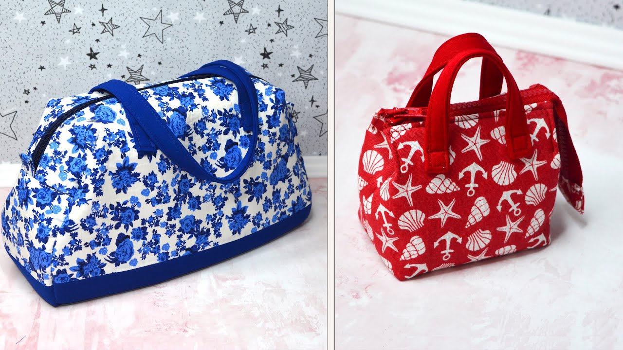 2 ideas // How to sew a fabric bag // Boston style bag - YouTube
