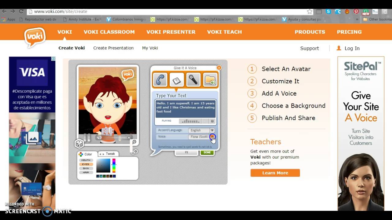 How to create and publish a Voki - YouTube