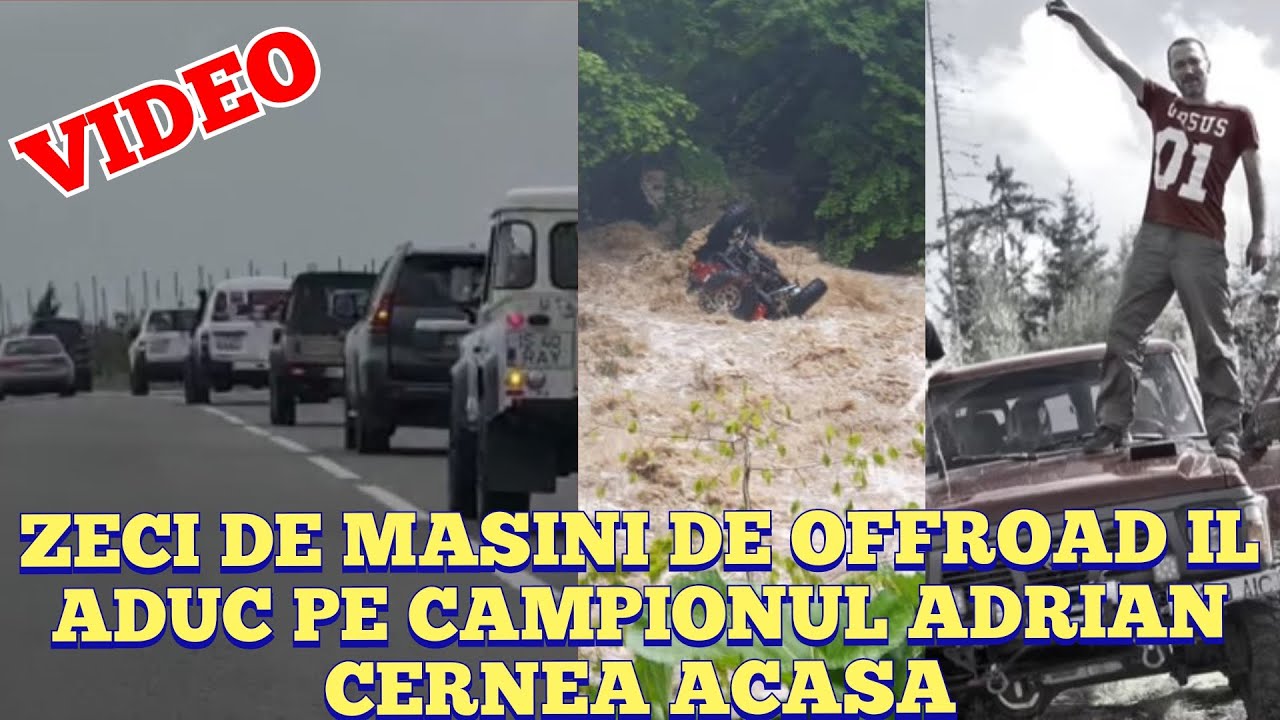 Zeci de masini de offroad il aduc acasa pe Adrian Cernea. Campionul a ...