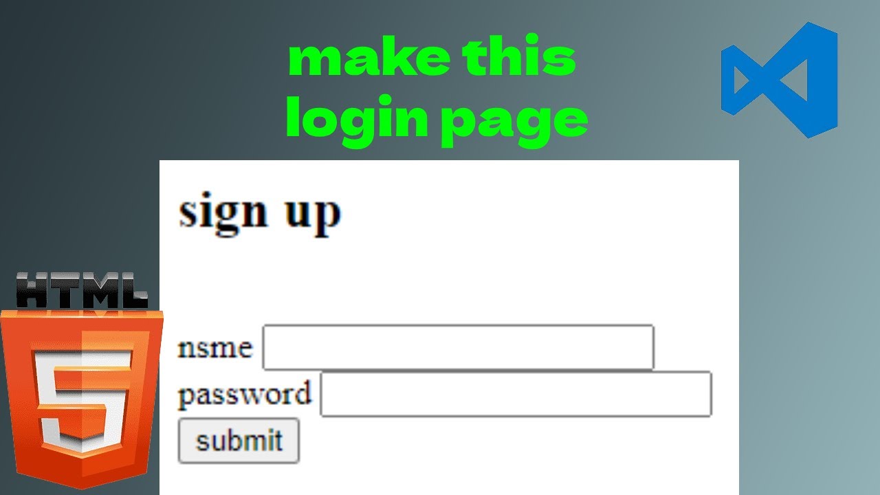 how to make a login page with html | setting up the e sign up forum ...