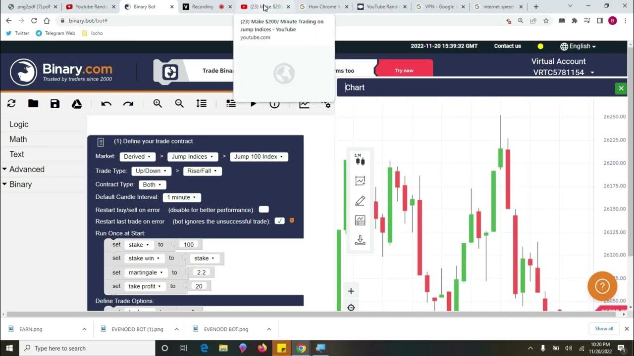 Jump indices at volatility 100 index trading strategy using binary bot 2022. - YouTube