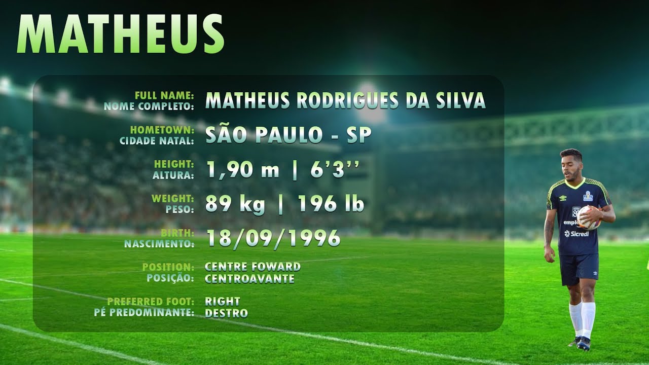 Matheus Rodrigues Centroavante Atual 2018 - YouTube