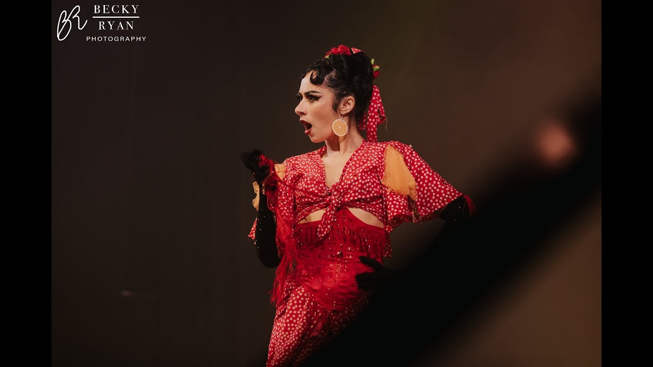 Roxy Van Plume performs 'Bongo Cha Cha Cha' at The Peacock Lounge Burlesque & Cabaret 17/09/22 ...