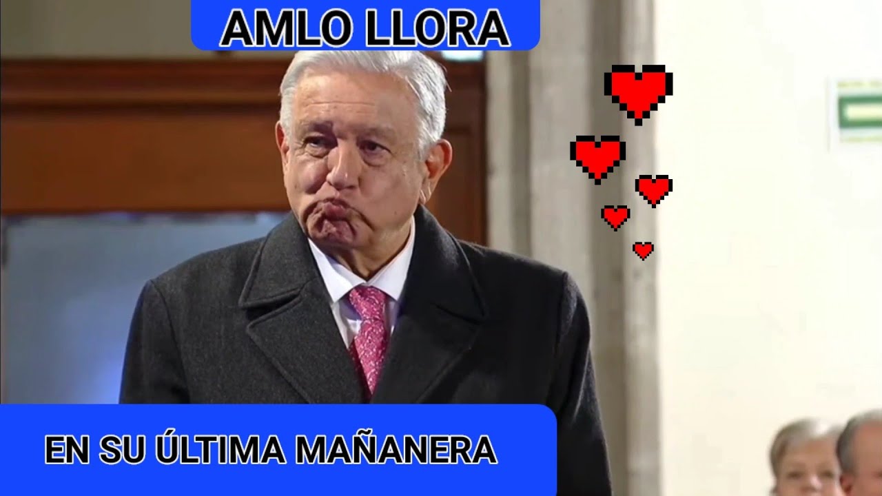 AL BORDE DE LLANTO, AMLO ESCUCHA SU CANCION DE DESPEDIDA.#noticias - YouTube