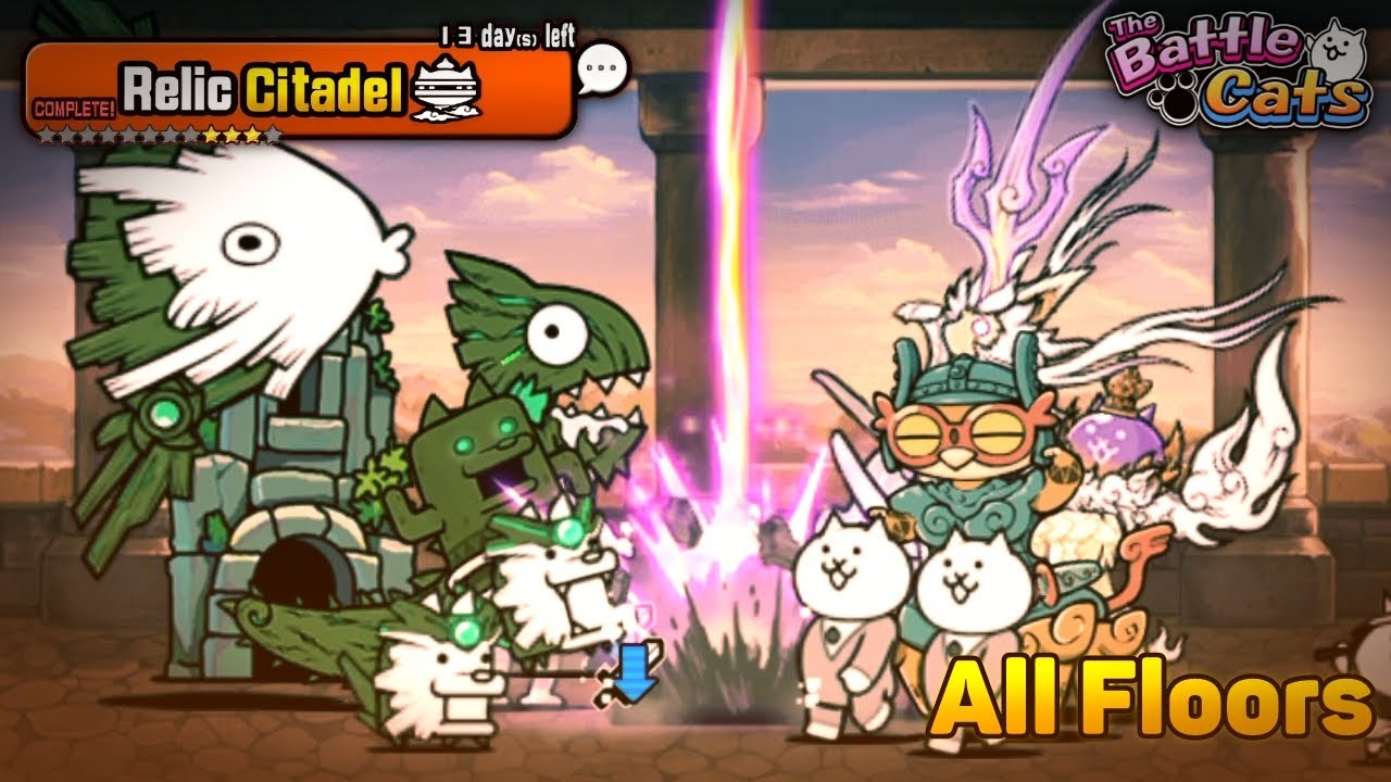 Battle Cats - All Floors - Relic Citadel (NO UBERS) - YouTube