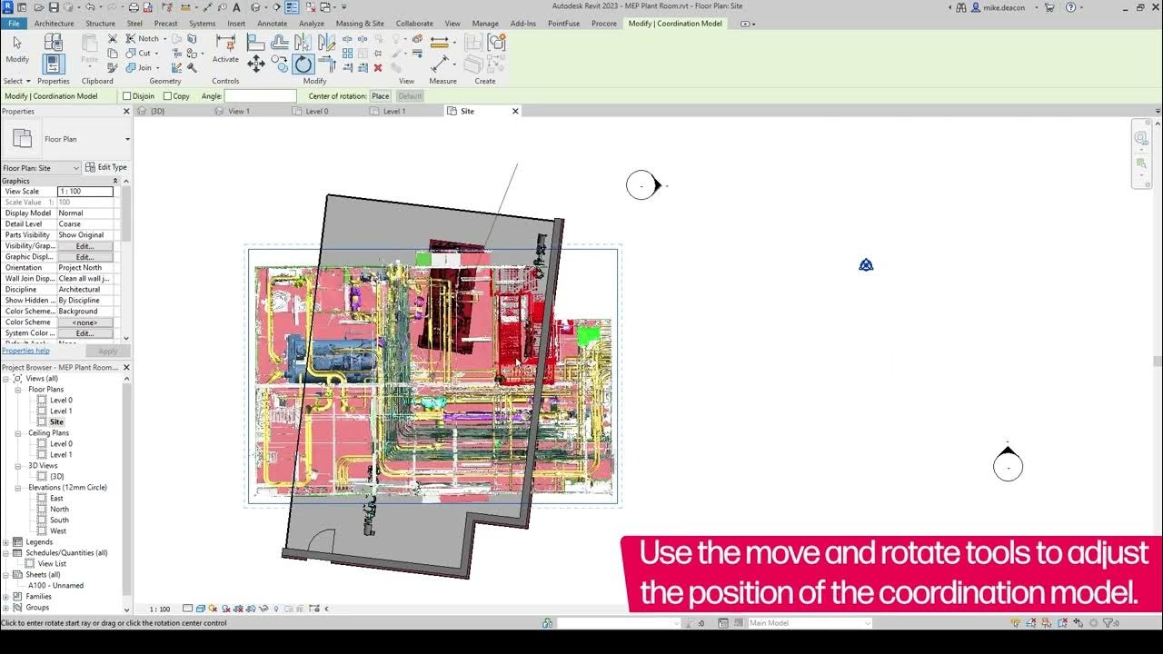 Moving the coordination model and other advanced settings PointFuse for Revit Plugin - YouTube