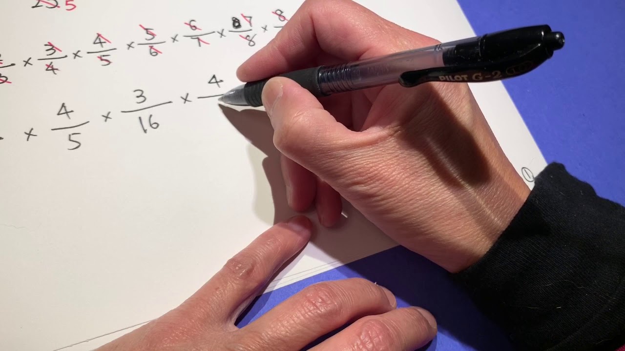 multiply fractions with cross cancelling - YouTube