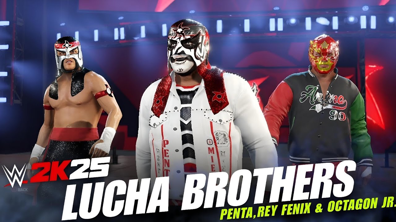 WWE2K25 Penta, Octagon Jr. & Rey Fenix New Tag Entrance w/Theme Mashup ...