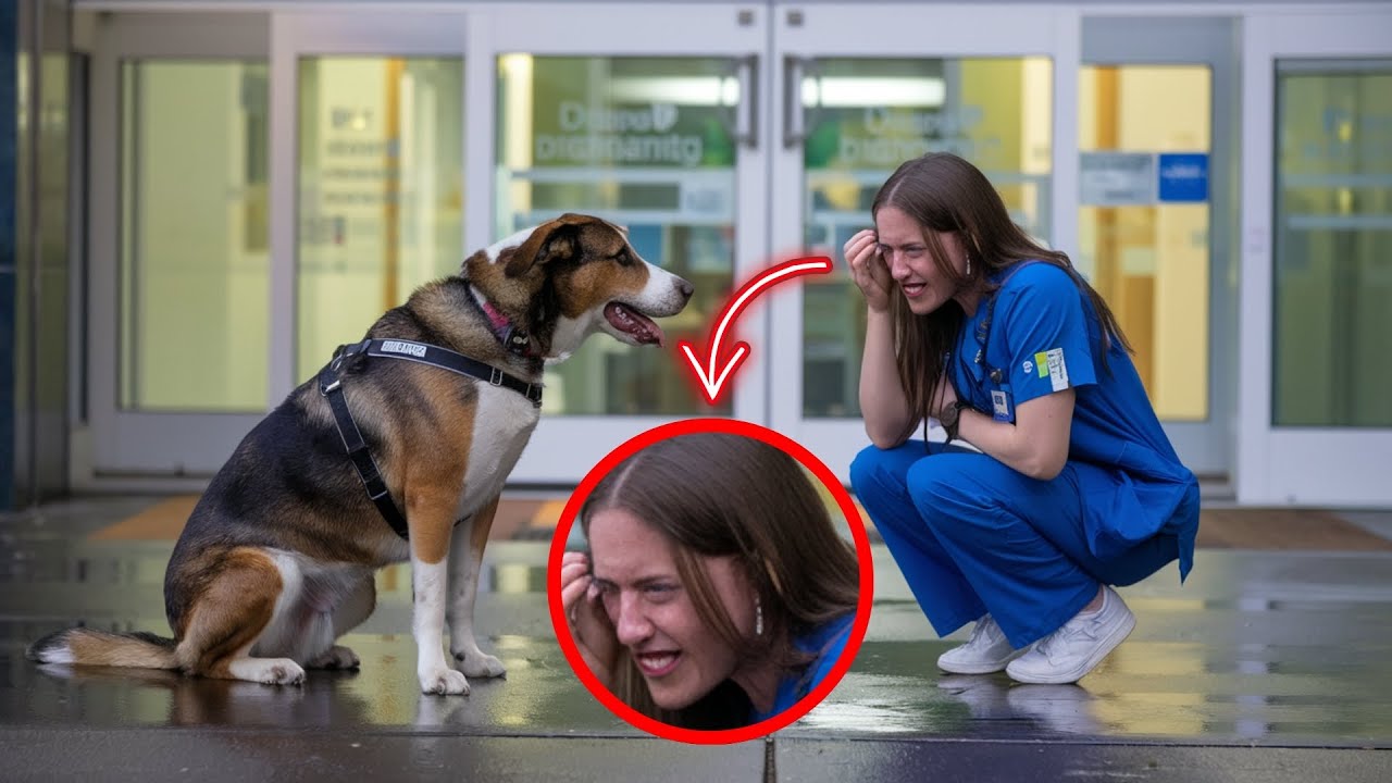 Stray Dog Sits Outside Hospital Every Day. When Nurses Finally Approach ...