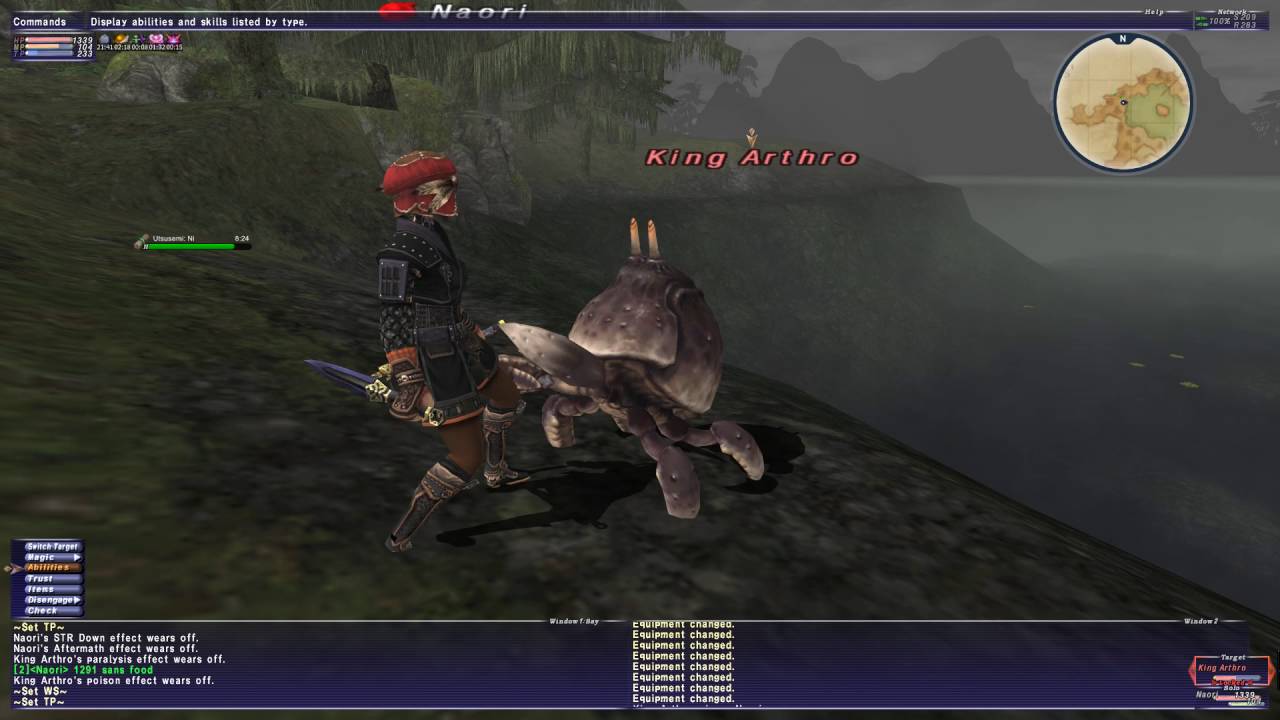 FFXI NIN 75 Solo King Arthro NM private server Normandia HD 1080p 60fps ...