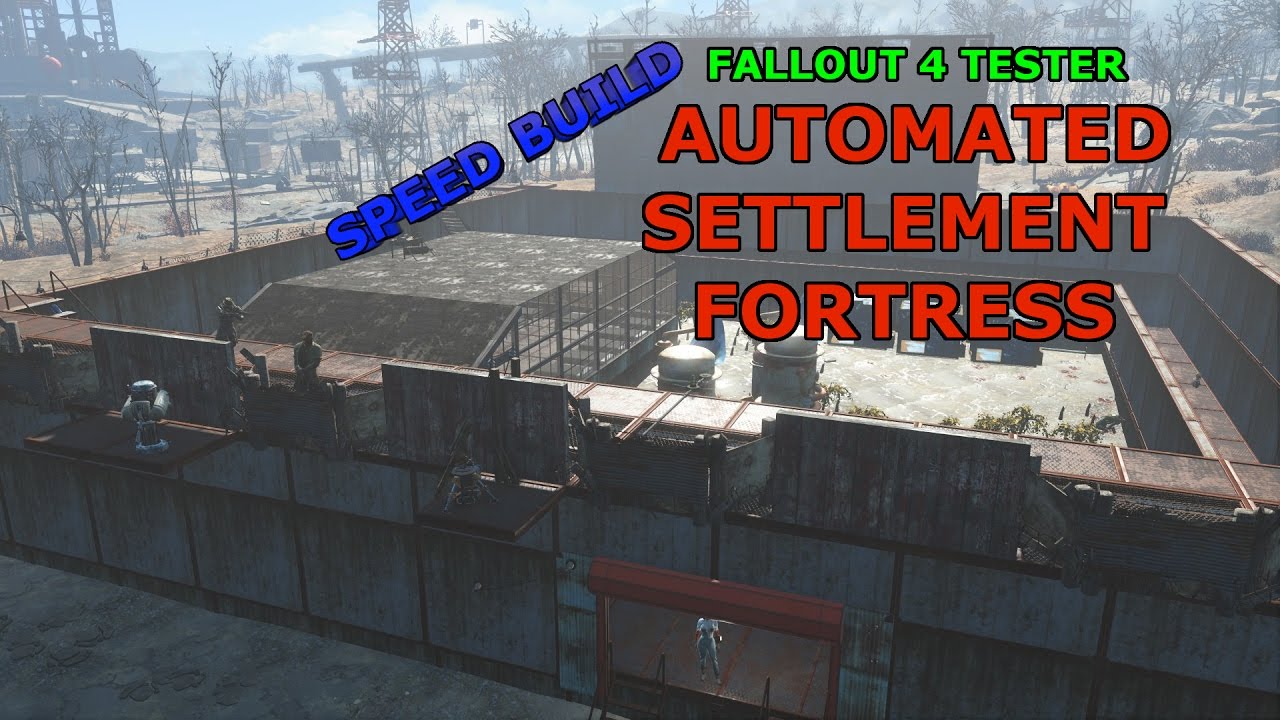 FALLOUT 4 TESTER: AUTOMATED SETTLEMENT FORTRESS - YouTube