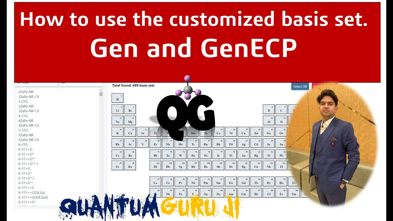 How to use the customized basis set |Gen and GenECP| Dr. Gaurav Jhaa ...