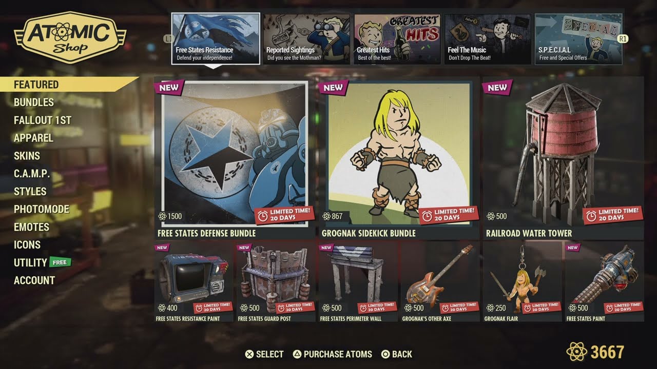 Fallout 76 - Atomic Shop Update [Quick Look] - YouTube