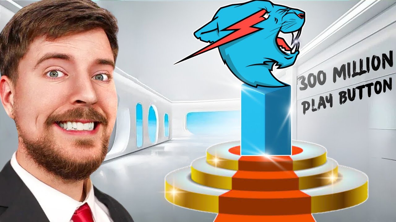 I Surprise Mr Beast By Customised 300M Play Button The SALIK - YouTube