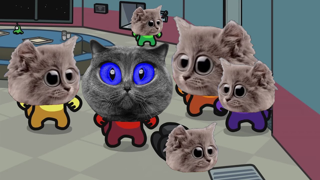 (Mini Crew Baby Cats) Among Us distraction dance animation - YouTube