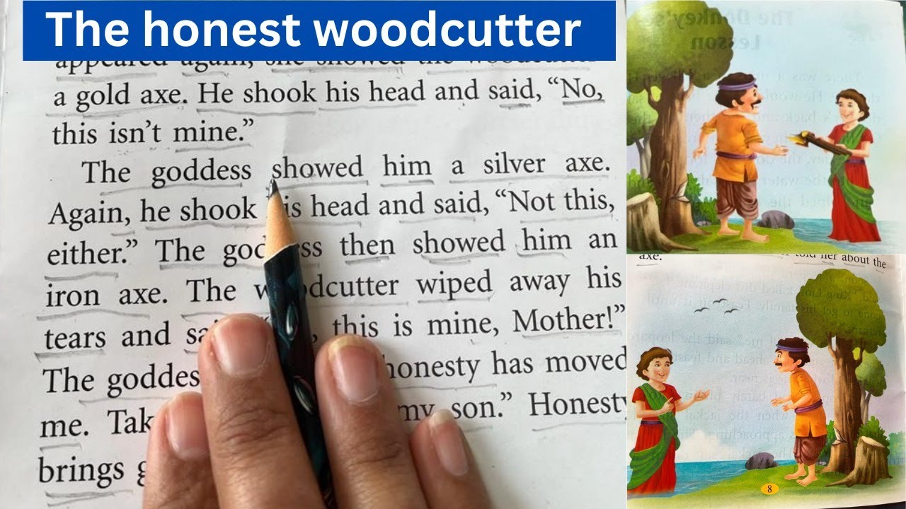 Story: The honest woodcutter/ learn English through stories/ अंग्रेजी ...