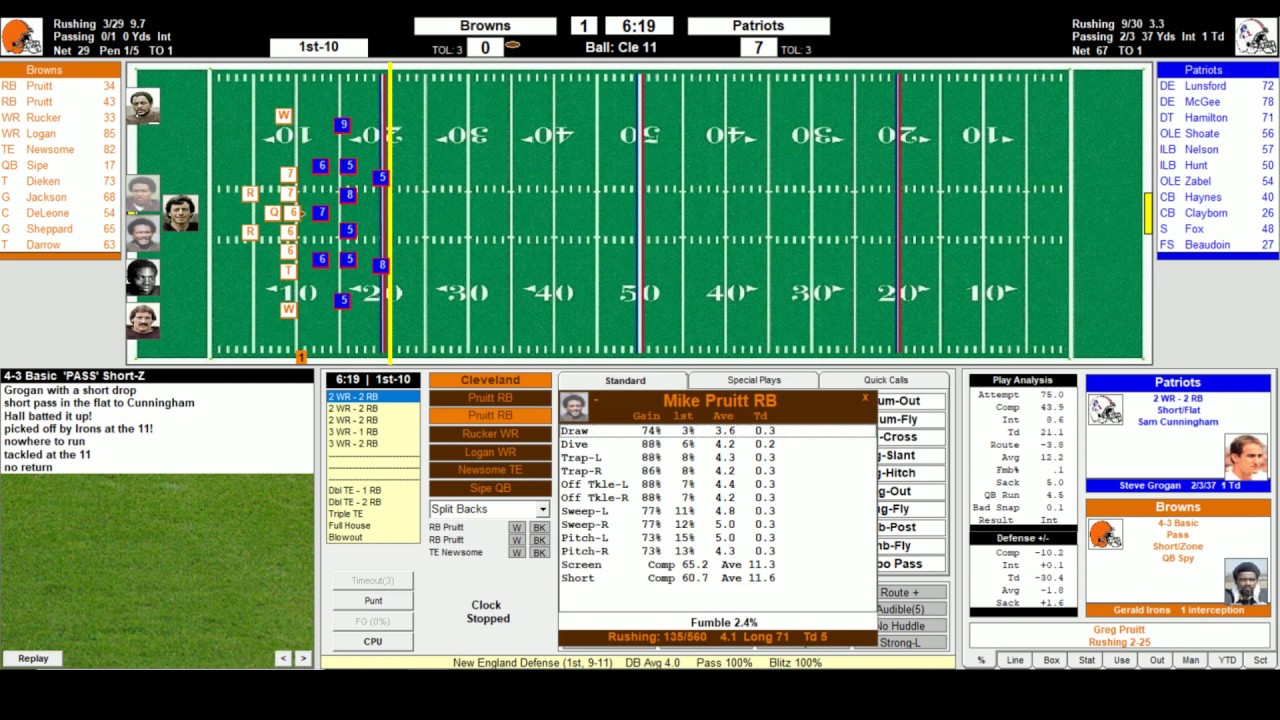 NFL 1978 AFC Divisional Replay: Cleveland at New England - YouTube