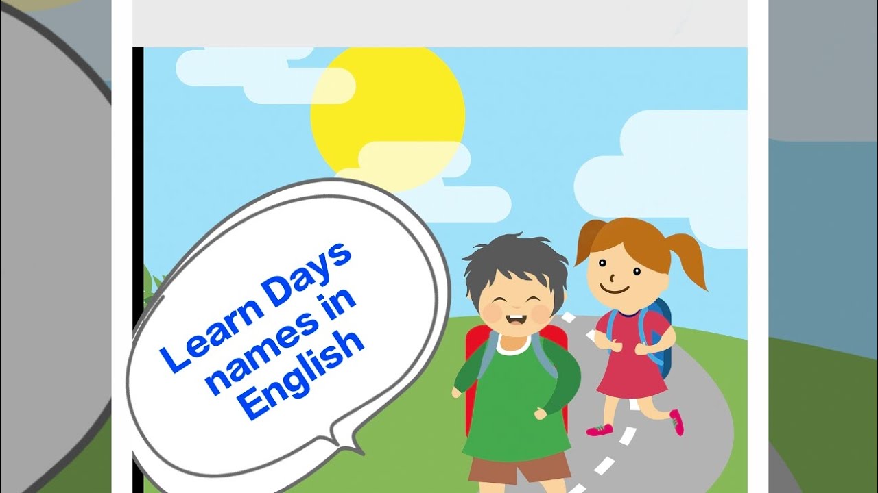Days names for kids| days names in english|days of the week - YouTube