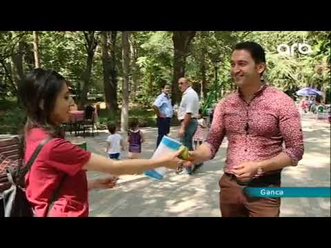 Gəncədə qeyri-adi aksiya: Siqaretin əvəzinə alma verirlər - ARB TV