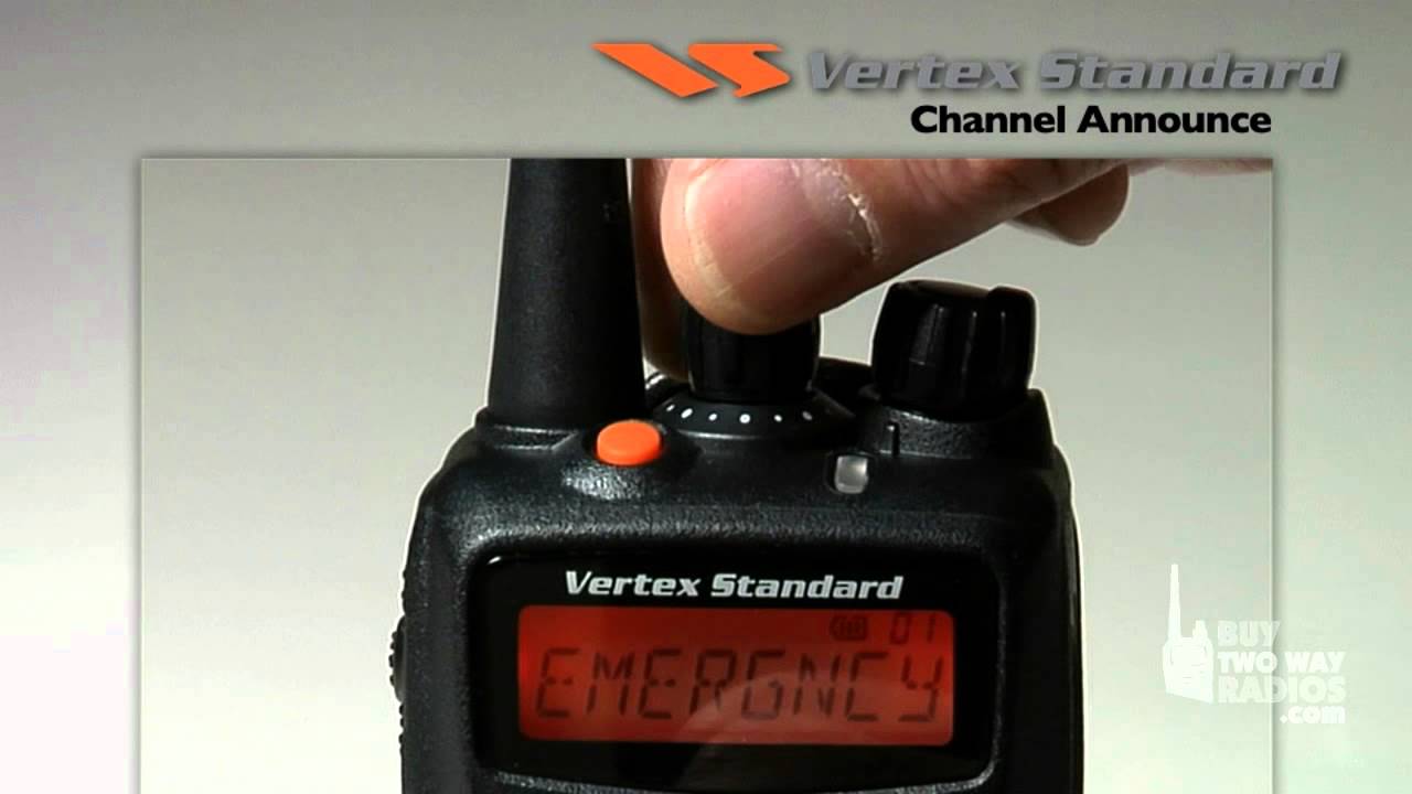 How to Use Channel Announce on Vertex VX-450 Series Radios - YouTube