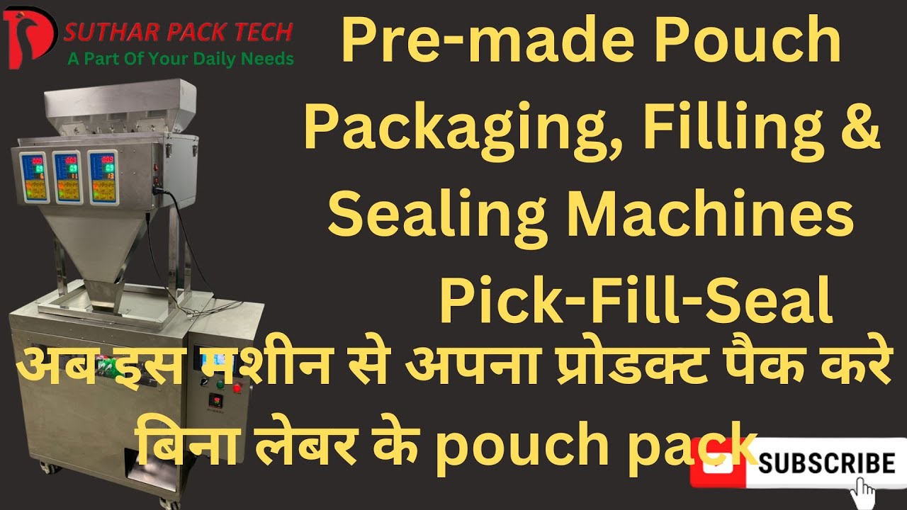 Premade Pouch Pick Fill Seal Machine, Weigh Pack Premade Pouch Bagging ...