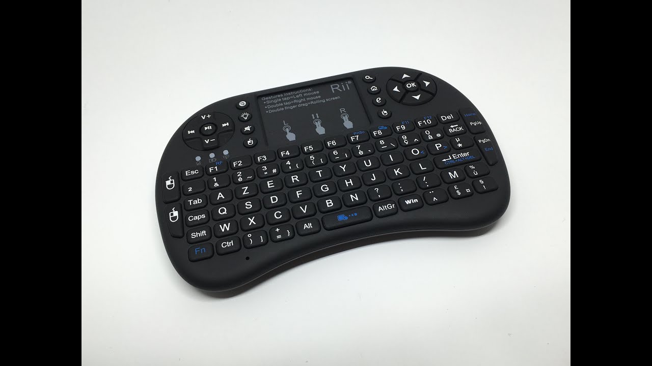 Rii i8+ LED Backlit Mini Wireless Keyboard with Touchpad Mouse - YouTube