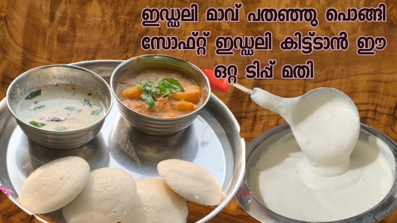 Soft idly recipe/ how to make soft idly batter/easy and perfect ...