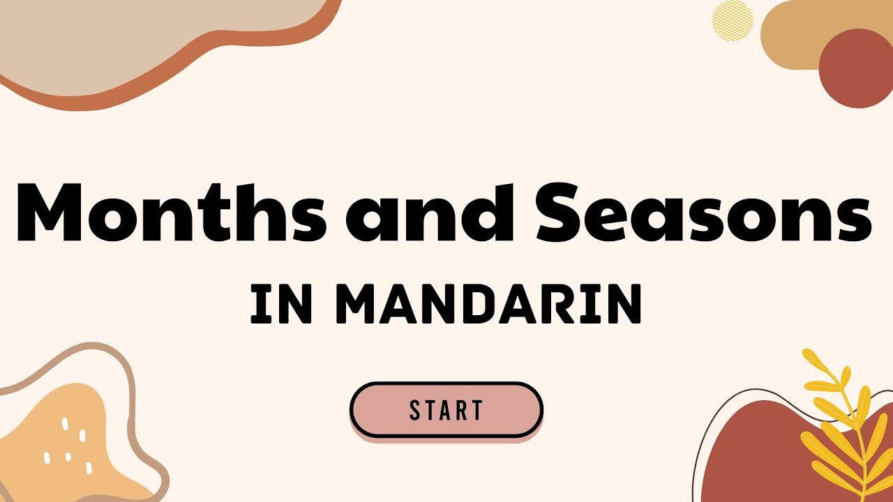 Months and Seasons| Mandarin Lesson for Beginners | Learn Chinese - YouTube