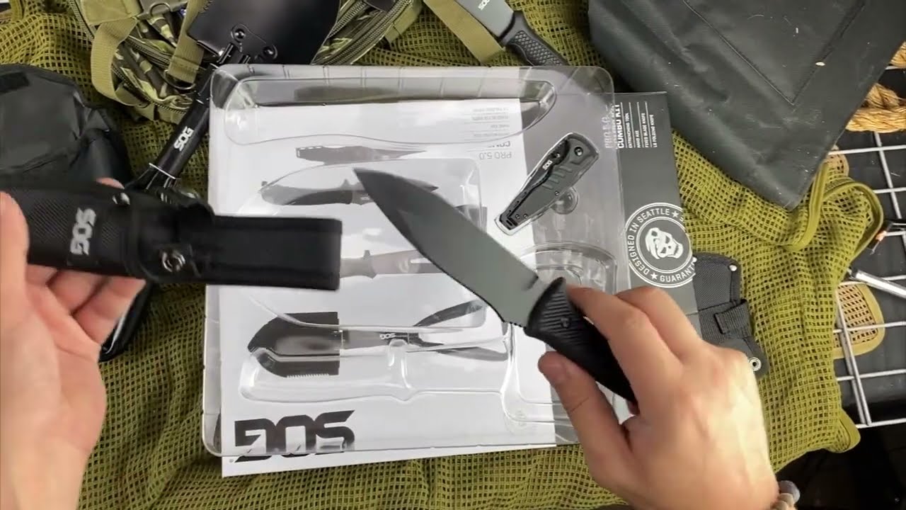 Sog Professional 5.0 Kit 4pc Survival Set - YouTube