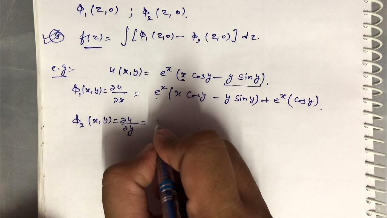 Lect7 Calculus Of Complex Functions Milne Thompson Method Youtube